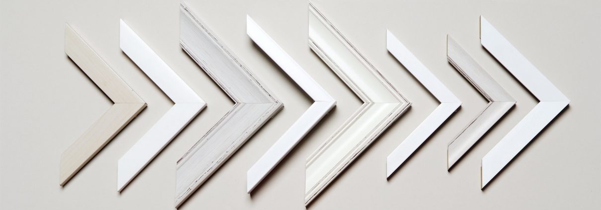 white-polymer-frames-shop-top - Midland Fine Framing