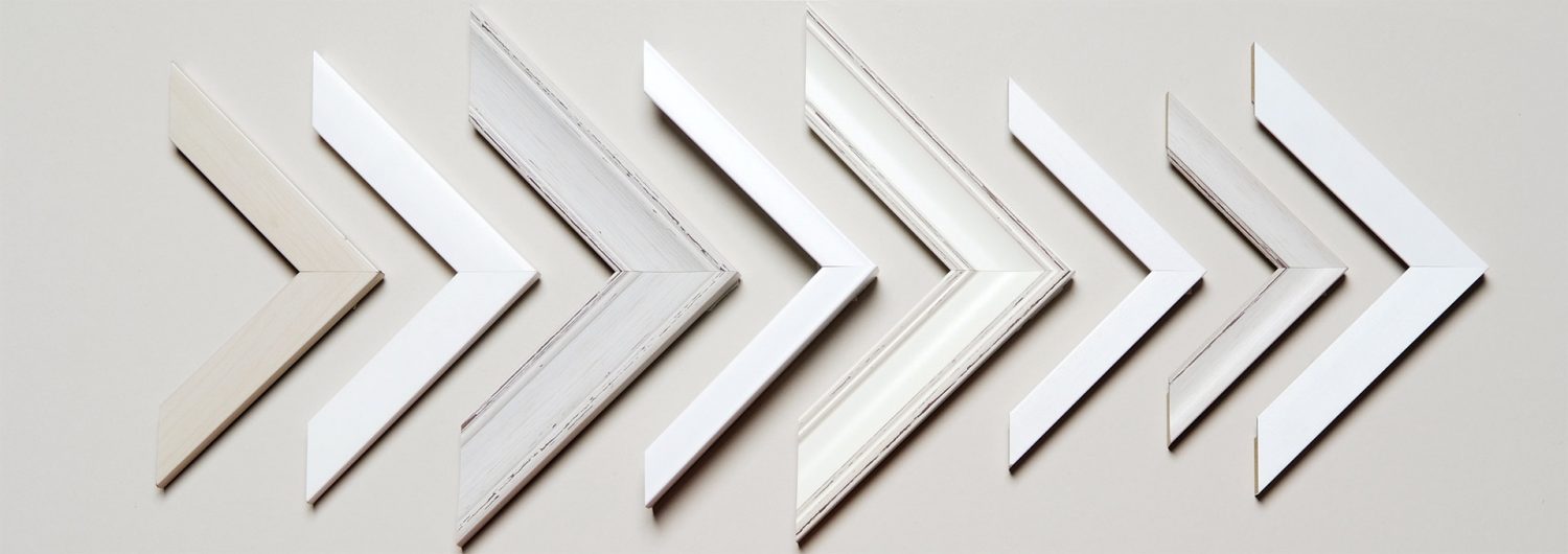 white-polymer-frames-shop-top - Midland Fine Framing