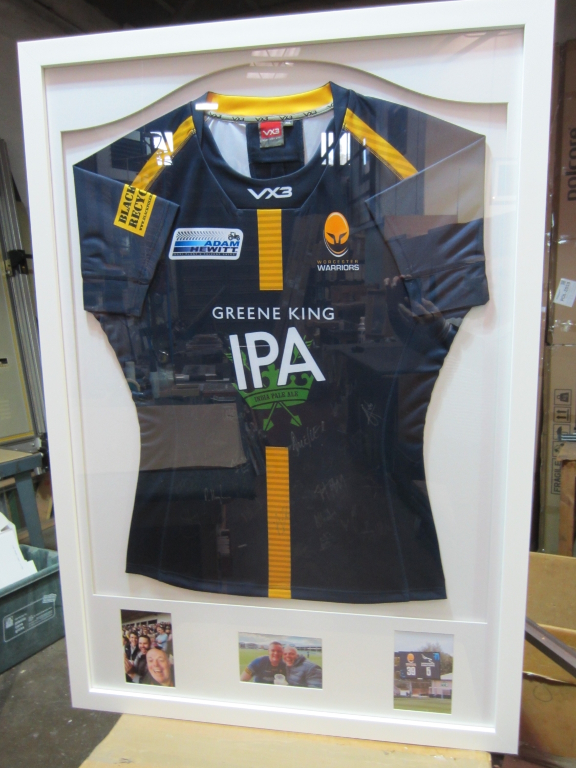 Rugby shirt framed - Midland Fine Framing